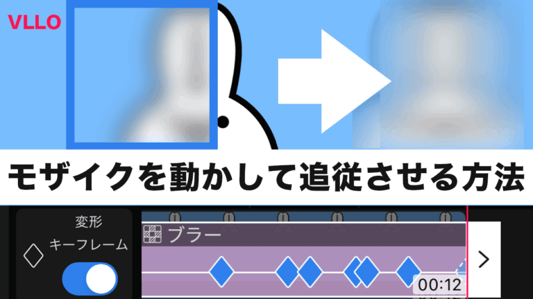 【VLLO】モザイクを動かして追従させる方法 | yukinoworks